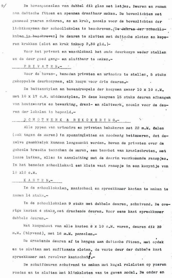 Voorbeeld van een bestek uit 1907: Bouwkundig detailleren - details ...